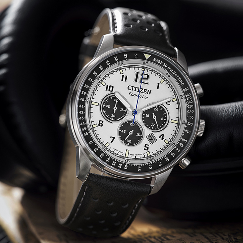 CITIZEN星辰 Chronograph系列 光動能三眼計時腕錶 44mm/CA4500-32A - PChome 24h購物