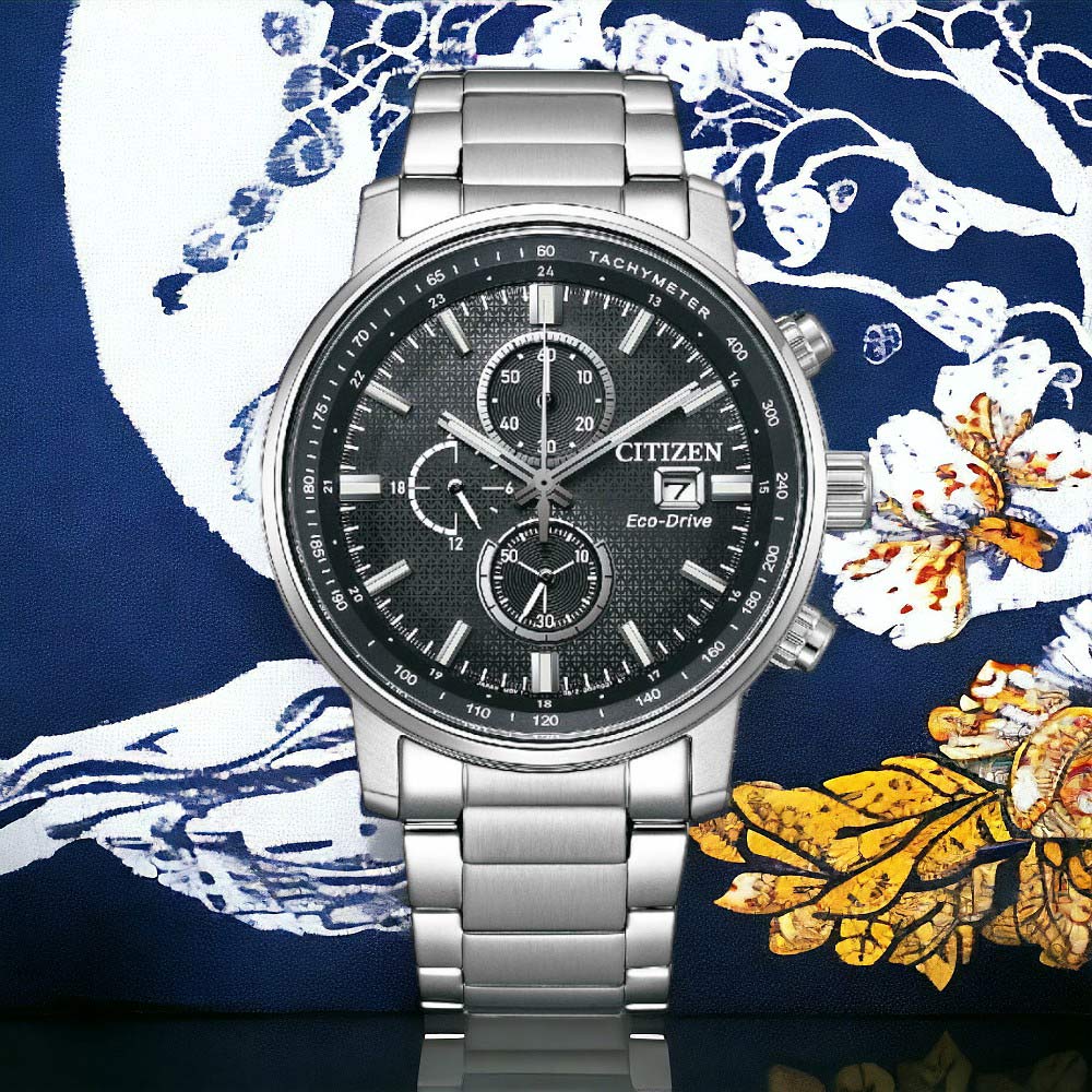 CITIZEN 星辰 亞洲限定 情人節推薦款 光動能計時手錶-黑43mm/CA0840-87E - PChome 24h購物