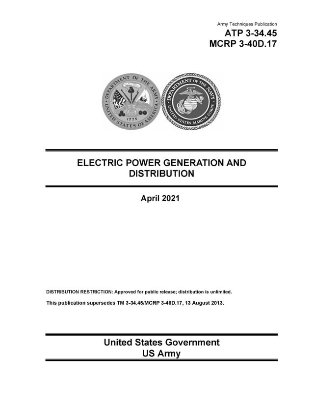 Army Techniques Publication ATP 3-34.45 MCRP 3-40D.17 Electric Power ...