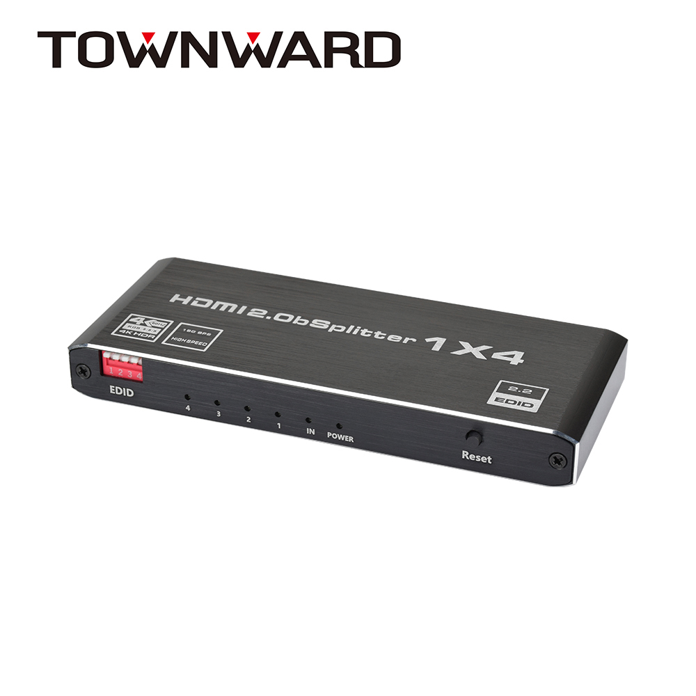 【TOWNWARD 大城科技】HSP-2714 HDMI 2.0 一進四出分配器 4K@60Hz/HDR - PChome 24h購物
