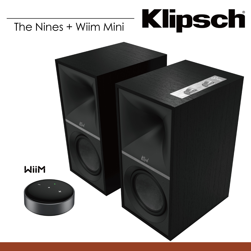 Klipsch The Nines 兩聲道主動式喇叭-黑＋Wiim Mini串流機 - PChome 24h購物