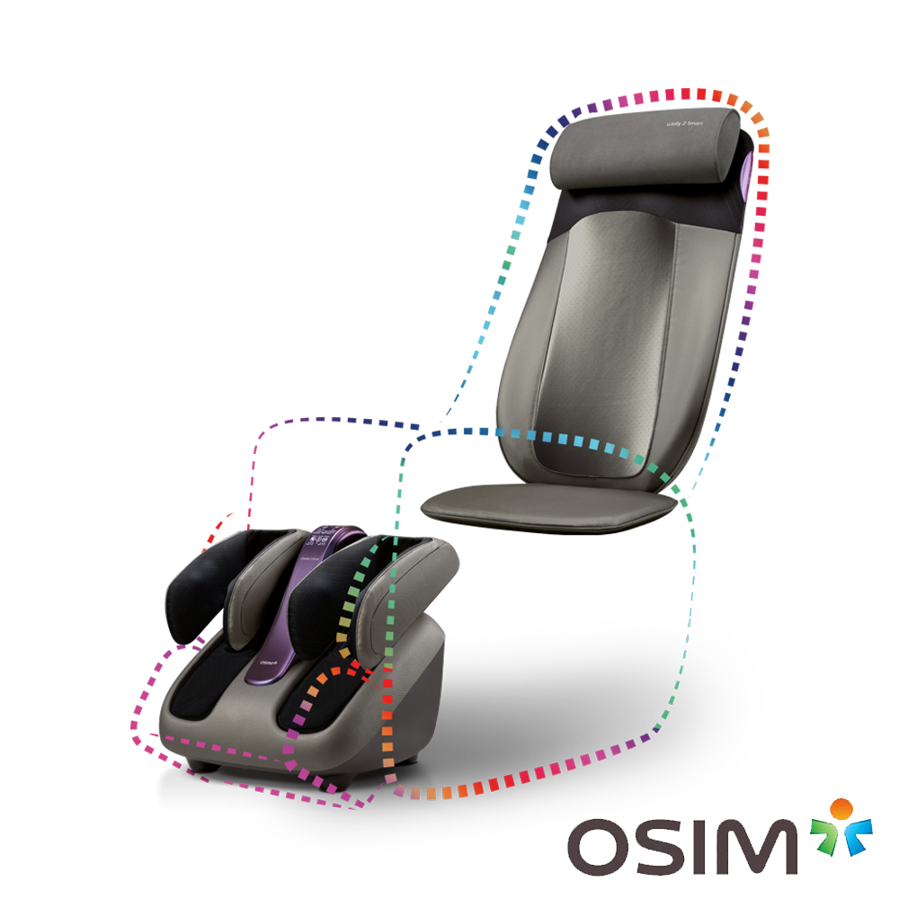 OSIM 智能DIY按摩椅 智能背樂樂2+智能腿樂樂2 OS-290S+OS-393S - PChome 24h購物