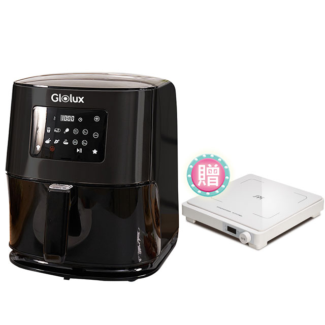 Glolux 7.5公升陶瓷智能氣炸鍋 (尊爵黑) GLX6001AF-BK+ 尚朋堂 IH超薄變頻電磁爐SR-2327 - PChome 24h購物