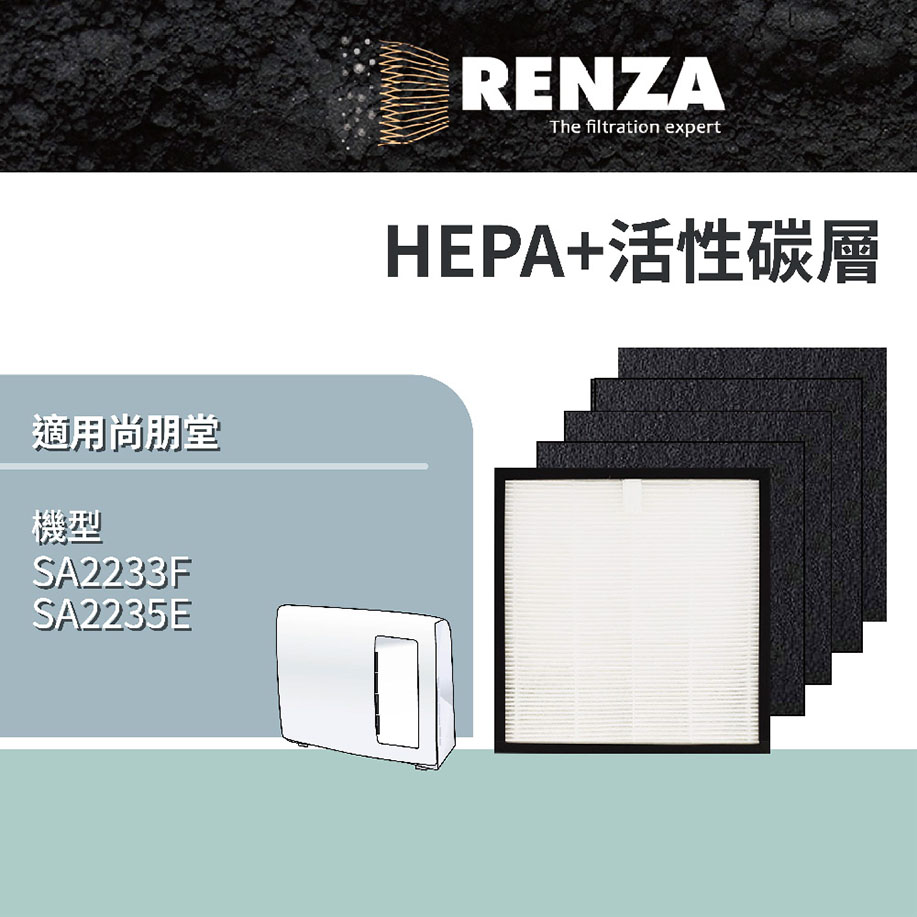 適用 尚朋堂 SA-2233F SA2235E SA-H300 SA-H302 SA-T220 HEPA+活性碳4片濾網 - PChome 24h購物