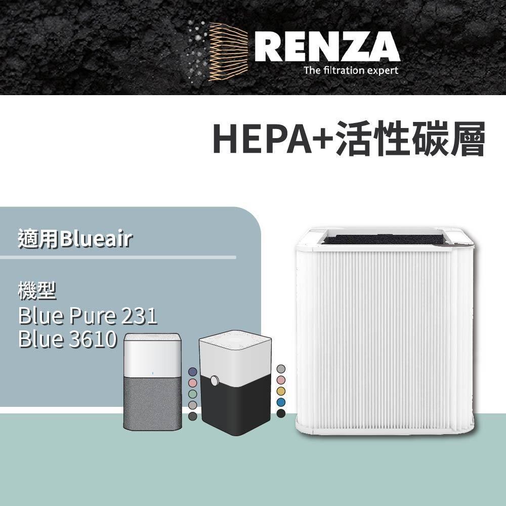 RENZA適用Blueair Blue Pure 231 joy 3610 15坪空氣清淨機 HEPA+活性碳濾網 - PChome 24h購物