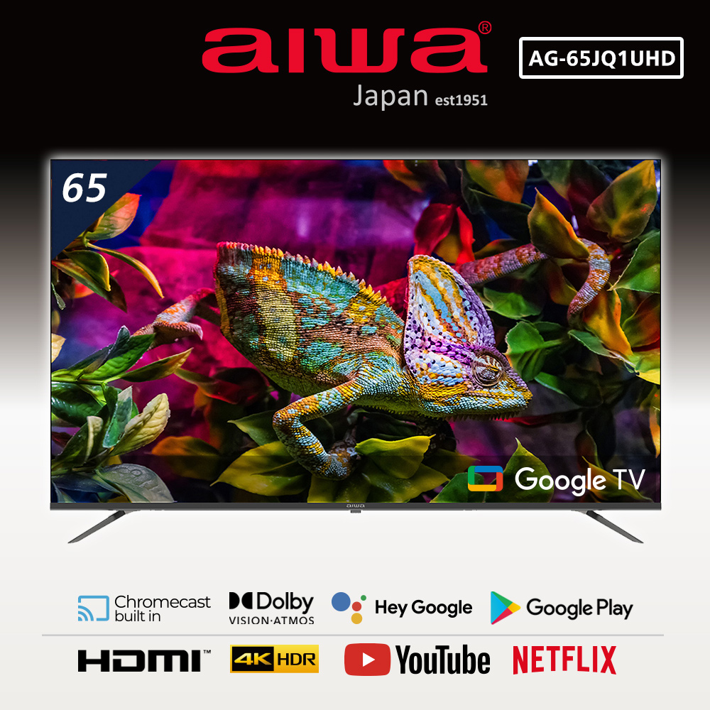【AIWA 愛華】65吋4K HDR Google TV認證 QLED量子點智慧聯網液晶顯示器-AG-65JQ1UHD(含安裝 ...
