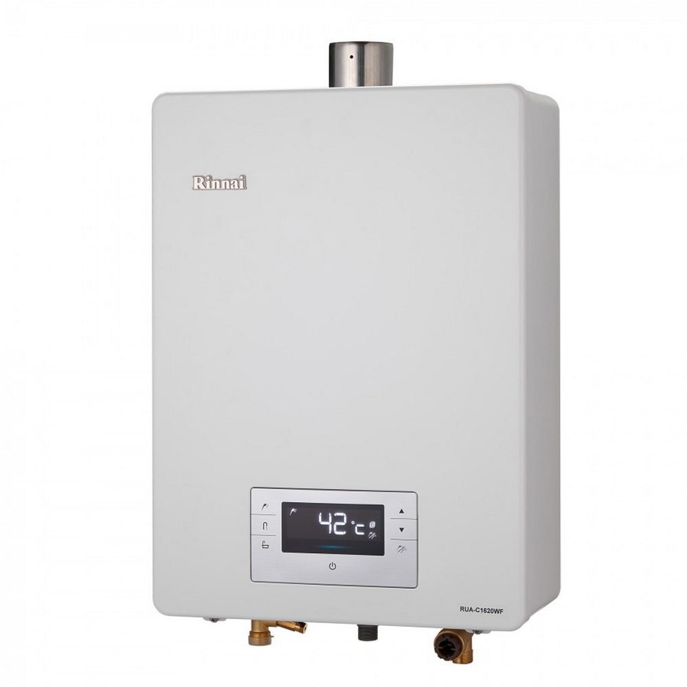 【林內Rinnai】屋內型16L強制排氣熱水器RUA-C1620WF(NG1/FE式) - PChome 24h購物