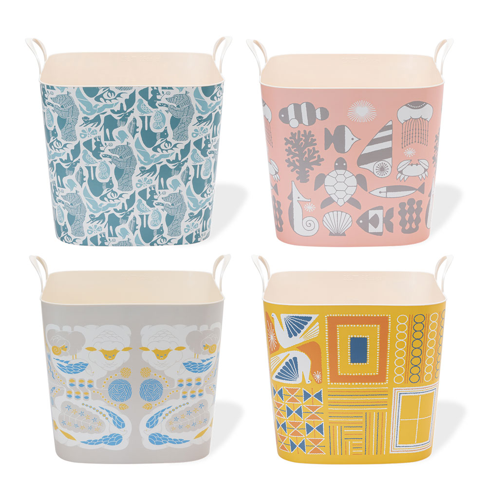 日本 Stacksto X toshiyuki Fukuda聯名花漾籃/M/25L - PChome 24h購物