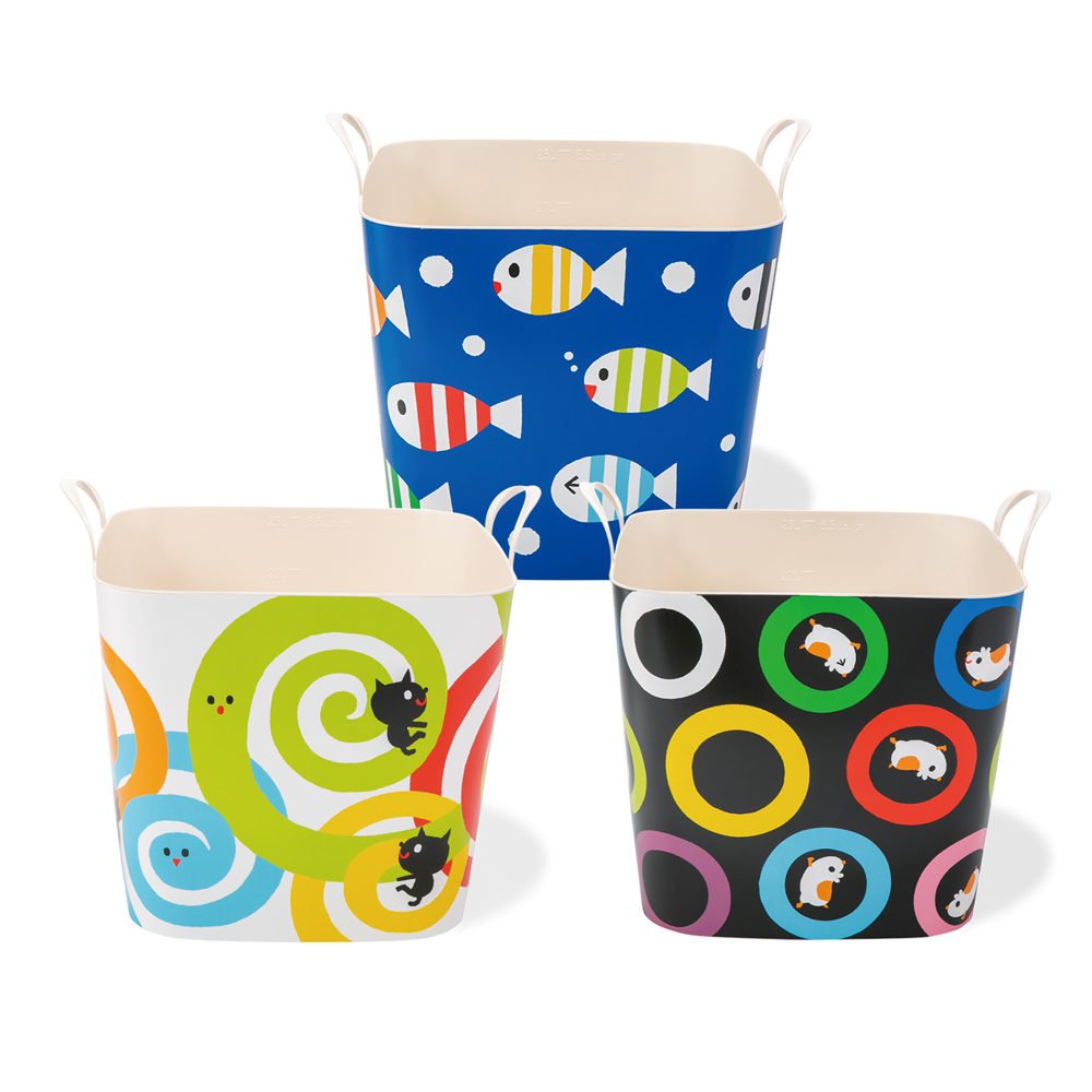 日本Stacksto X Shimashima-Guruguru聯名花漾籃/M/25L - PChome 24h購物