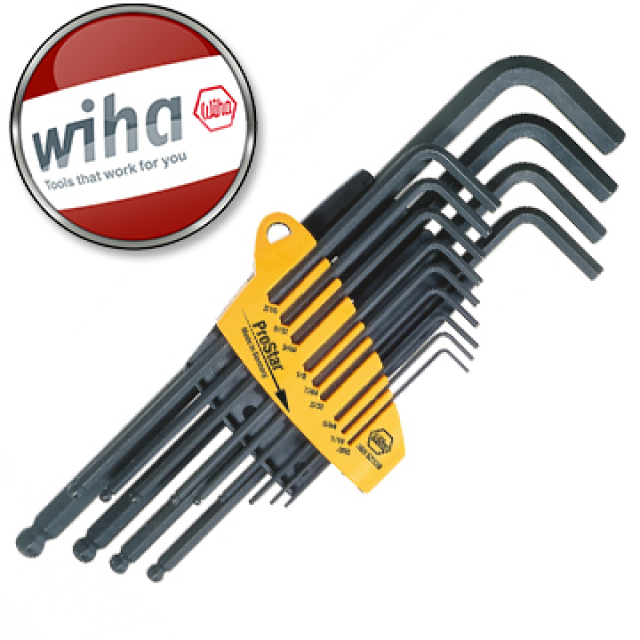 WIHA 威漢 13支組長L型球頭英制六角扳手 SB 369 SZ13B - PChome 24h購物