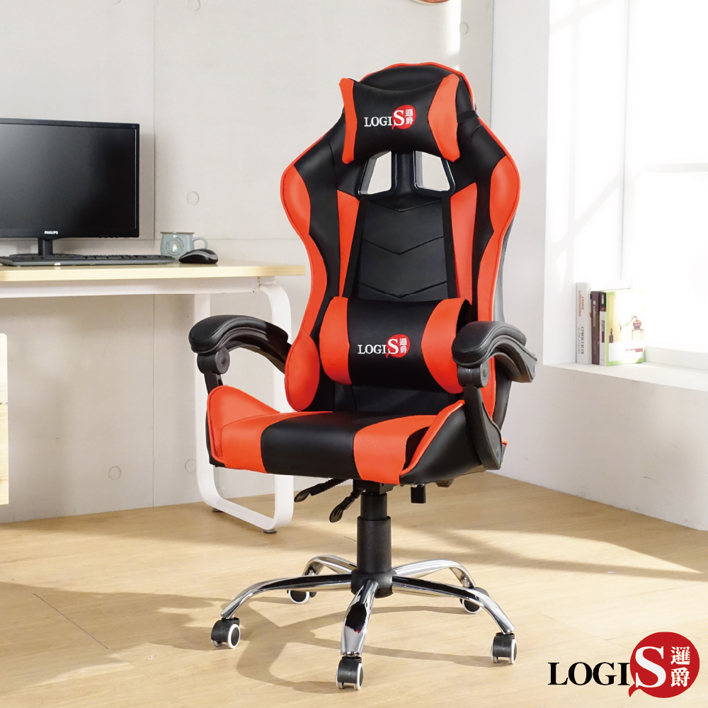 LOGIS 電腦椅 紅黑 天下霸主電競椅 賽車椅(須組裝) 超跑椅 辦公椅 升降椅【DIY-RD919S】 - PChome 24h購物
