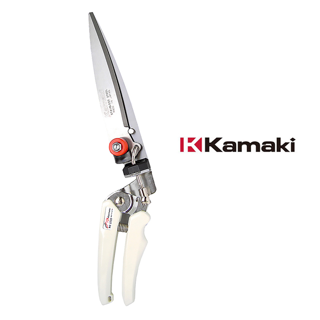 日本 KAMAKI 卡瑪 白鐵高碳鋼迴轉式草皮剪/芝生鋏/不鏽鋼草皮剪/園藝剪刀/日本製 NO.L-3220-S - PChome 24h購物