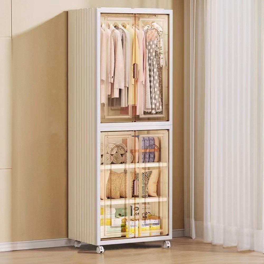 【AOTTO】70面寬雙開門折疊附輪收納衣櫃(衣櫃 收納櫃) - PChome 24h購物