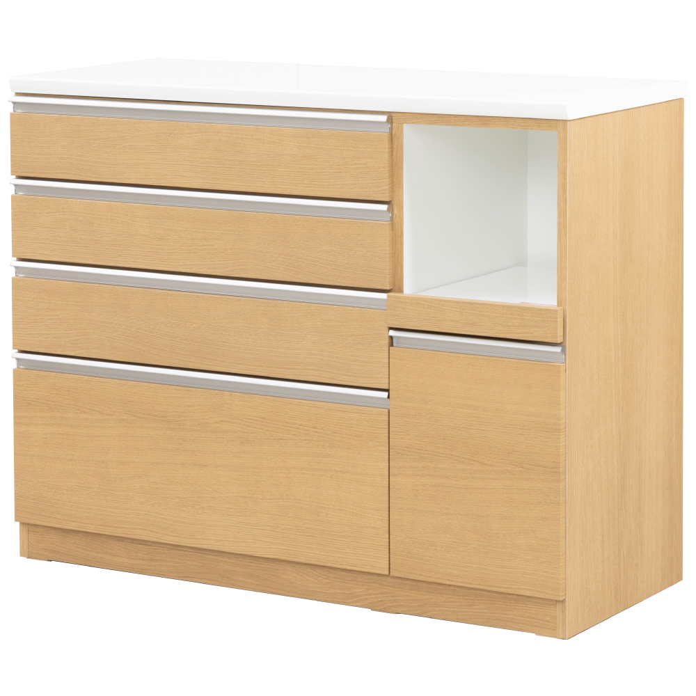 【NITORI 宜得利家居】 組合式廚房櫃台 餐邊櫃 RESUME 120QH-R LBR - PChome 24h購物