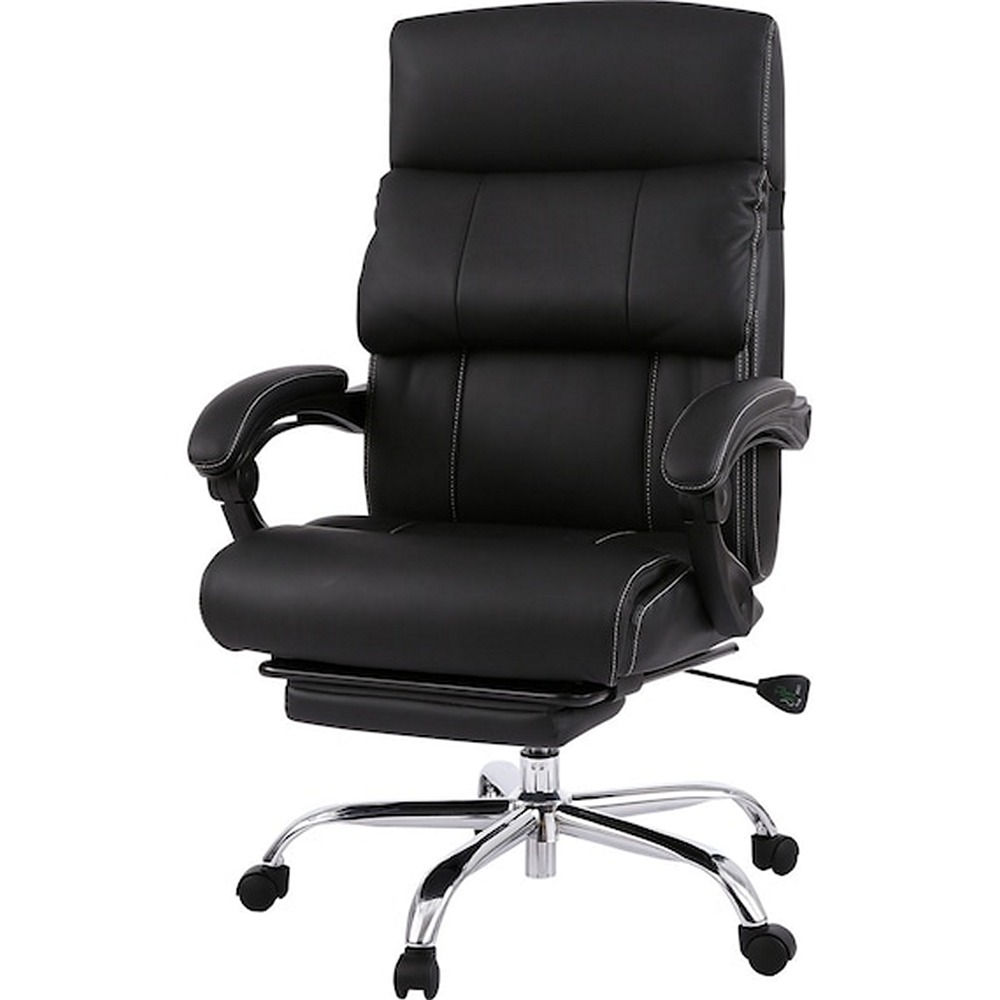 NITORI 宜得利家居 辦公椅 附腳墊 半皮 OC702 BK - PChome 24h購物