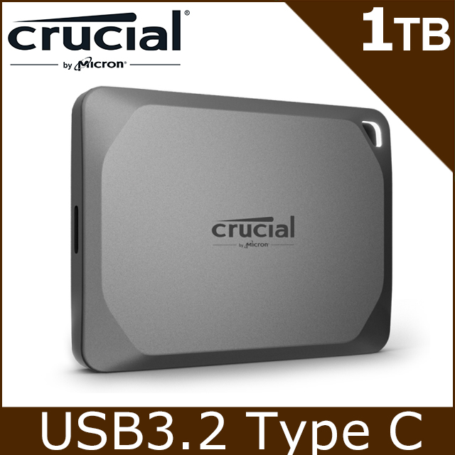 讀寫1050M/五年保固 Crucial X9 Pro 1TB 外接式 SSD - PChome 24h購物