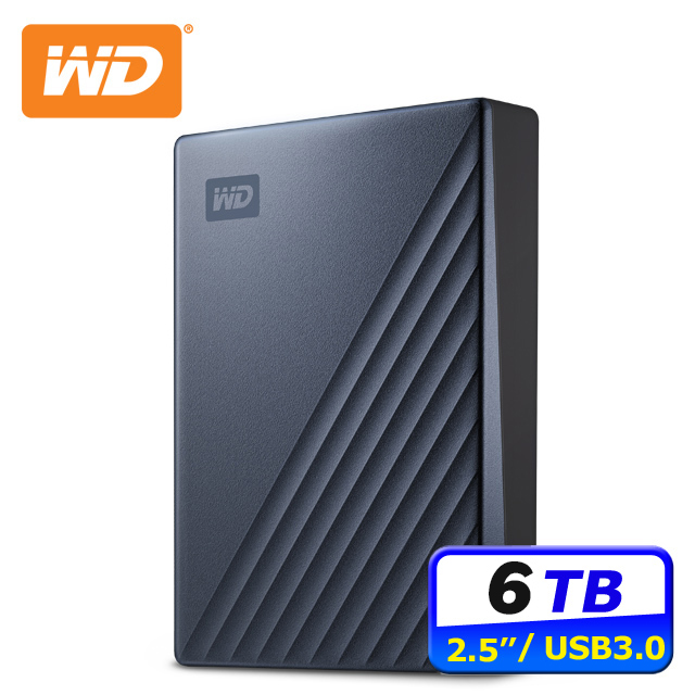 WD My Passport Ultra 6TB USB-C 2.5吋行動硬碟(星曜藍) - PChome 24h購物