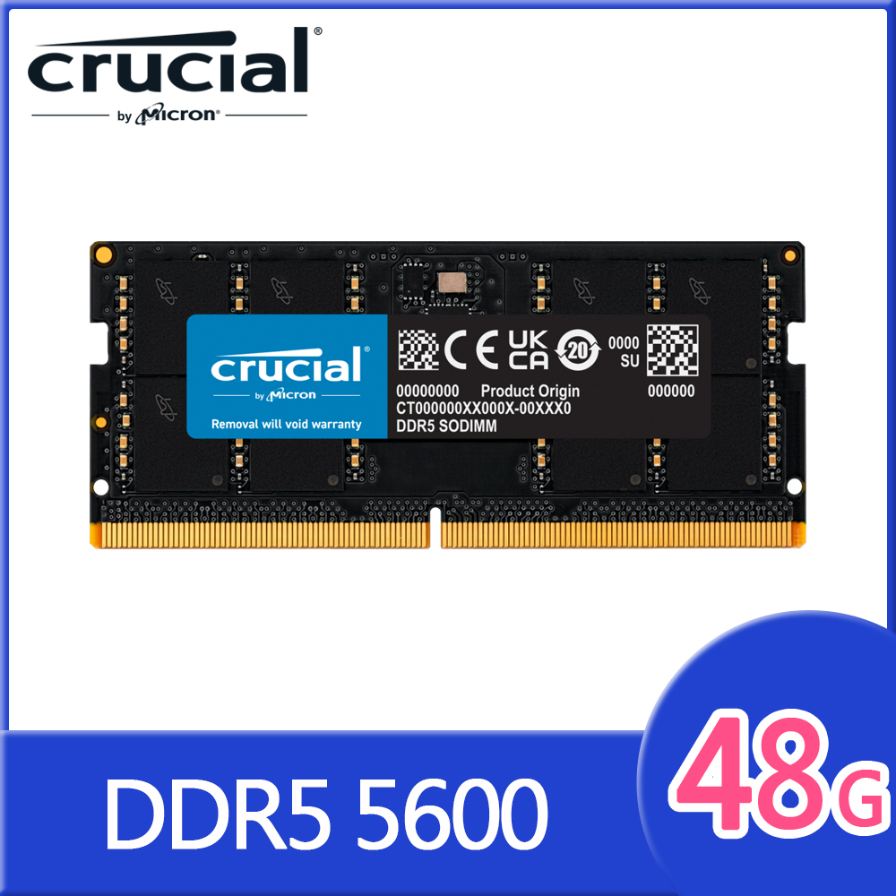 Micron Crucial DDR5 5600 48G 筆記型記憶體(CT48G56C46S5) - PChome 24h購物