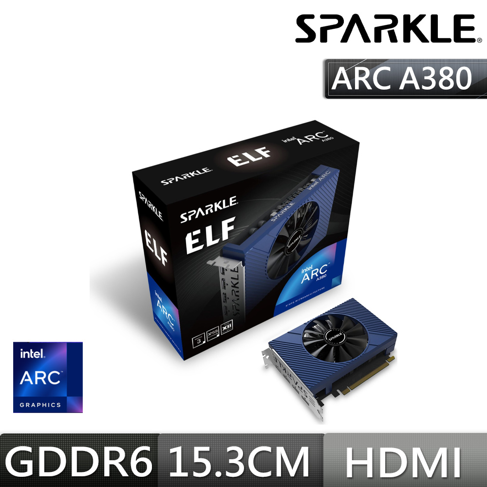 撼與 Arc A380 ELF 6G GDDR6 Intel顯示卡 - PChome 24h購物