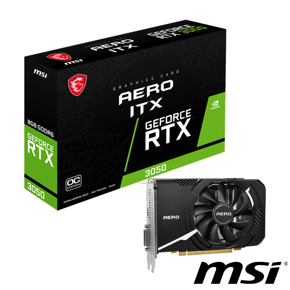 微星 GeForce RTX 3050 AERO ITX 8G OCV1 顯示卡 - PChome 24h購物