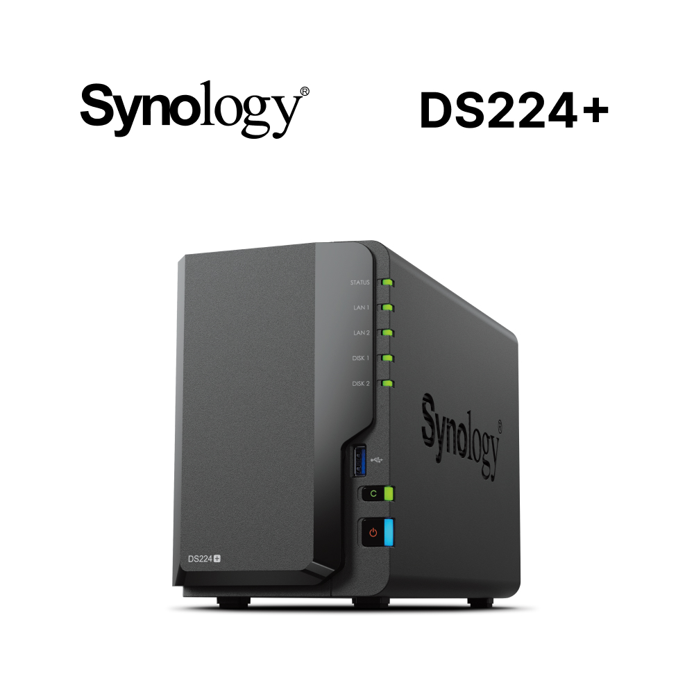 科技 DiskStation DS224+ (2Bay/Intel/2GB) NAS 網路儲存伺服器 - PChome 24h購物