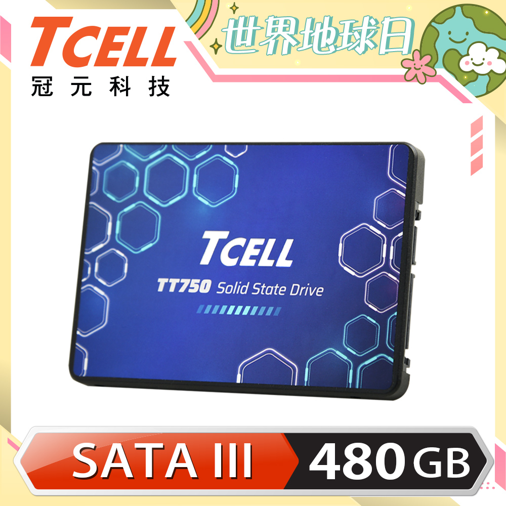 TCELL 冠元- TT750 480GB 2.5吋 SATAIII SSD固態硬碟 - PChome 24h購物