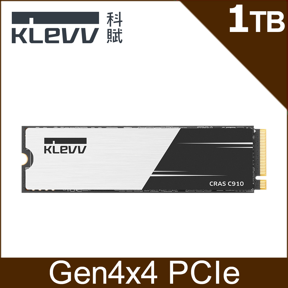 KLEVV 科賦 CRAS C910 M.2 2280 PCIe NVMe Gen4x4 1TB SSD - PChome 24h購物