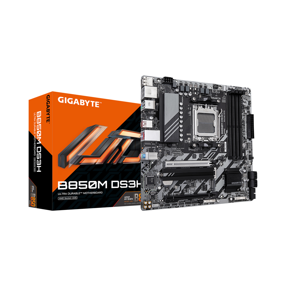 【板+RAM】技嘉 B850M DS3H AMD主機板 + 美光 DDR5 5600 16G 超頻 桌上型記憶體(黑散熱片) - PChome ...