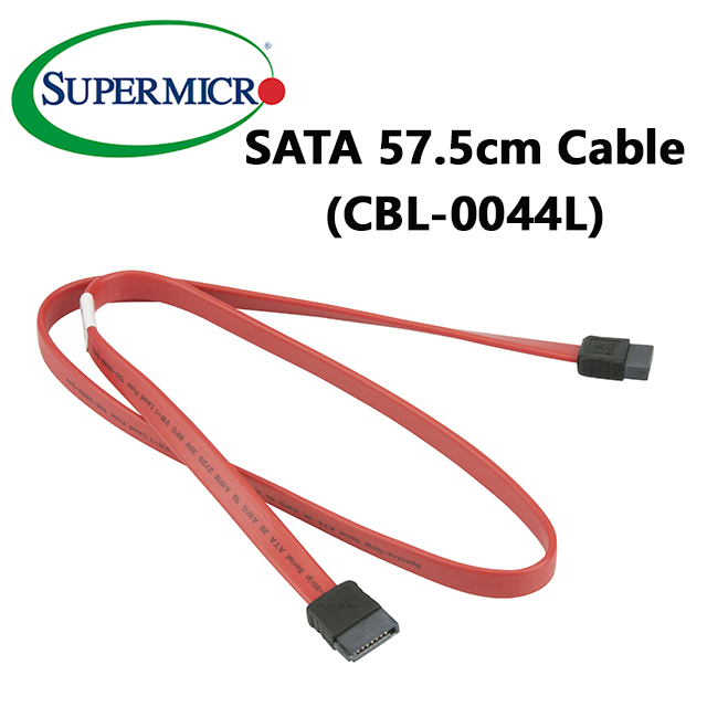 超微Supermicro SATA Flat Straight-Straight 57.5cm Cable (CBL-0044L ...