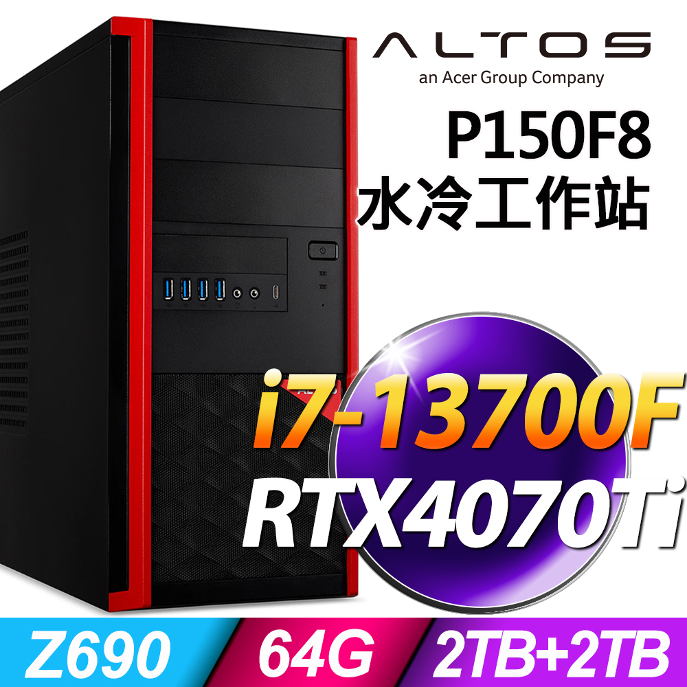 (商用)Acer Altos P150F8 (i7-13700F/64G/2TB+2TB SSD/RTX4070Ti-12G/W11P ...