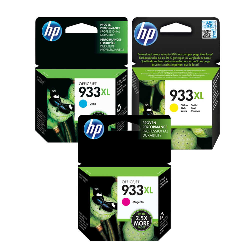 【3彩色組】HP 933XL CN054AA 藍 + CN055AA 紅 + CN056AA 黃 原廠高容量墨水匣 - PChome 24h購物