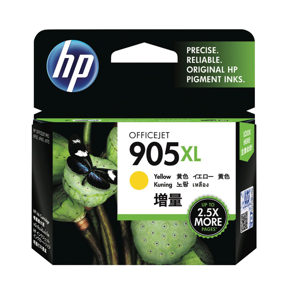 HP 905XL 黃色高容量墨水匣(T6M13AA)適用OfficeJet 6960/6970/6950/6956 - PChome 24h購物