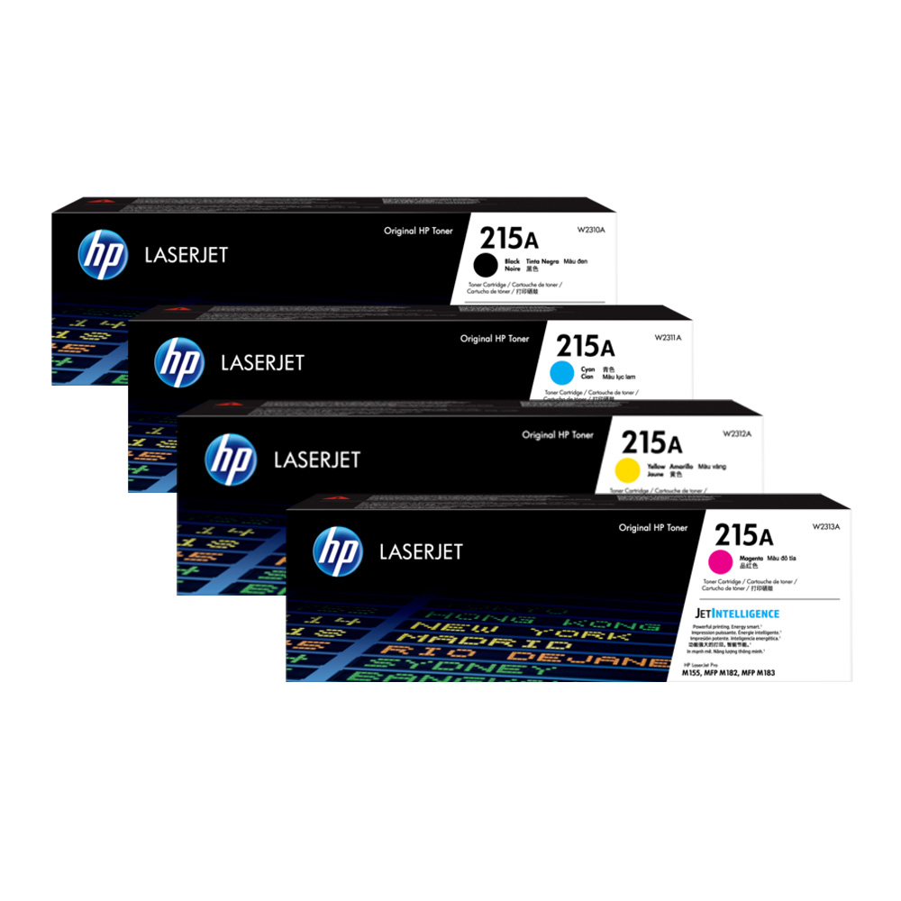 【四色組】 W2310A 黑+W2311A 藍+W2312A 黃+W2313A 紅 /215A 原廠碳粉匣 適用M183fw/M155nw ...