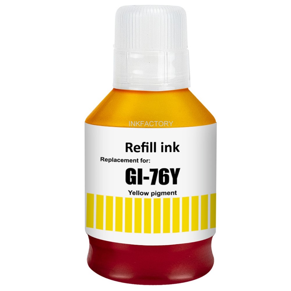 【INK FACTORY】CANON GI-76Y 黃色盒裝相容墨水GX6070 GX7070 - PChome 24h購物