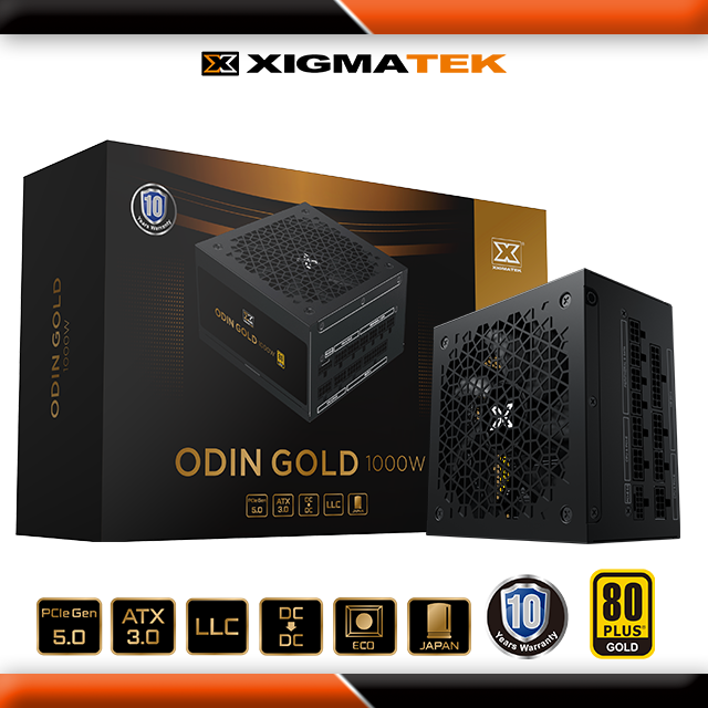 Odin Gold 1000W 80+金牌 全模組 全日系電容 ECO 電源供應器 - PChome 24h購物