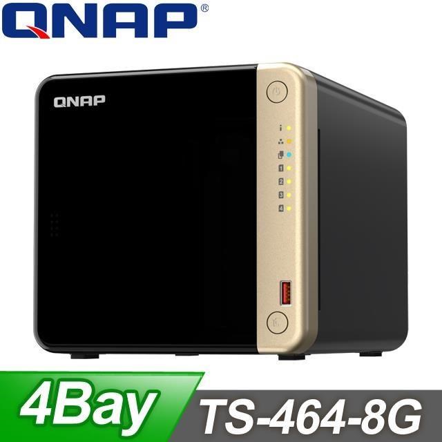 QNAP 威聯通 TS-464-8G 4Bay NAS 網路儲存伺服器 - PChome 24h購物