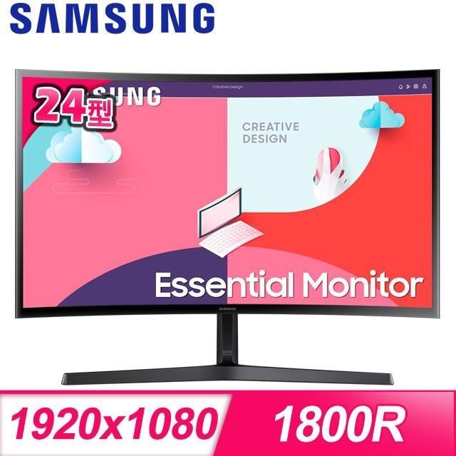 Samsung 三星 S24C366EAC 24型 1800R曲面螢幕 - PChome 24h購物