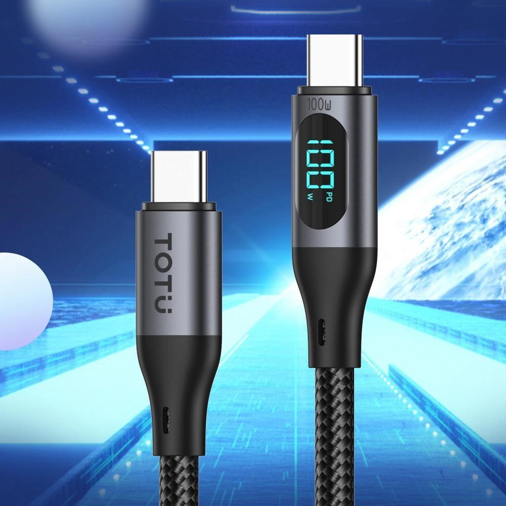 【TOTU】雙Type-C/PD快充線充電傳輸編織線 QC4.0 數顯 CB-7系列 - PChome 24h購物