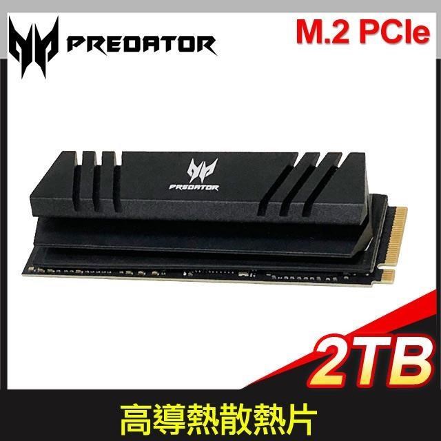 ACER 宏碁 Predator GM7000 2TB M.2 PCIe Gen4x4 SSD固態硬碟(含散熱片) - PChome 24h購物