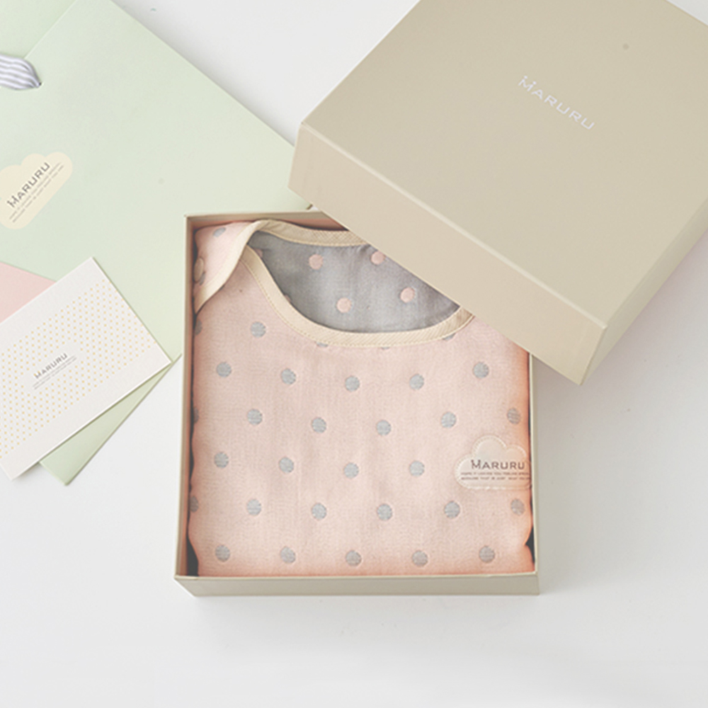 MARURU 禮盒組 日本六層紗防踢背心 粉粉灰 0-4歲 - PChome 24h購物
