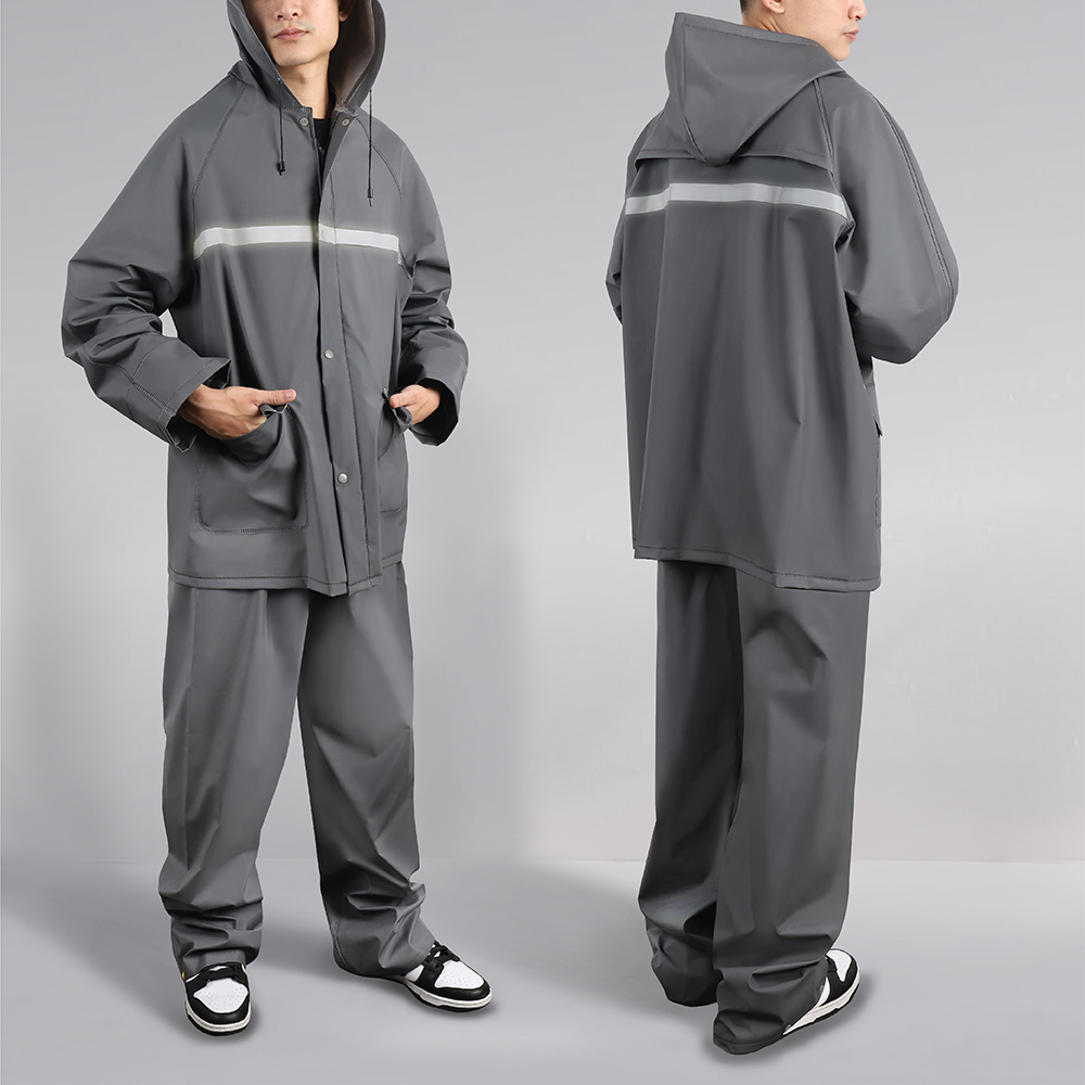 【SHANG SHUO】兩件式PVC防護雨衣（鉑金灰） - PChome 24h購物