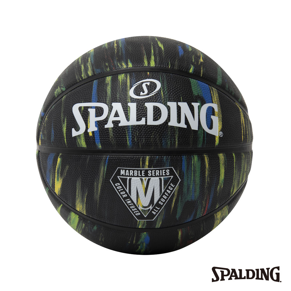 SPALDING 斯伯丁 SP 大理石系列 黑彩 橡膠款 7號籃球 - PChome 24h購物