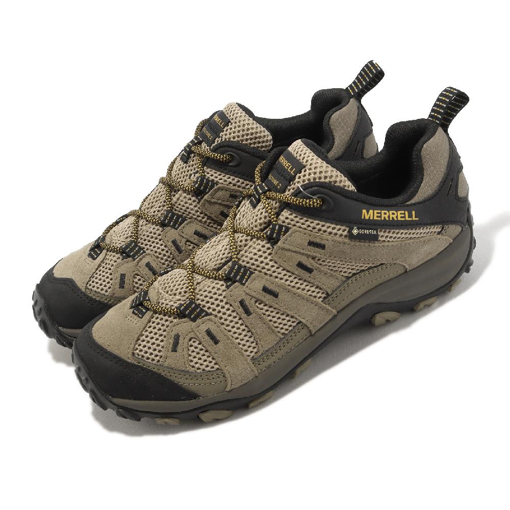 Merrell 登山鞋 Alverstone 2 GTX 男鞋 棕 黃 黑 防水 越野 戶外 郊山 健行 低筒 ML037133 ...