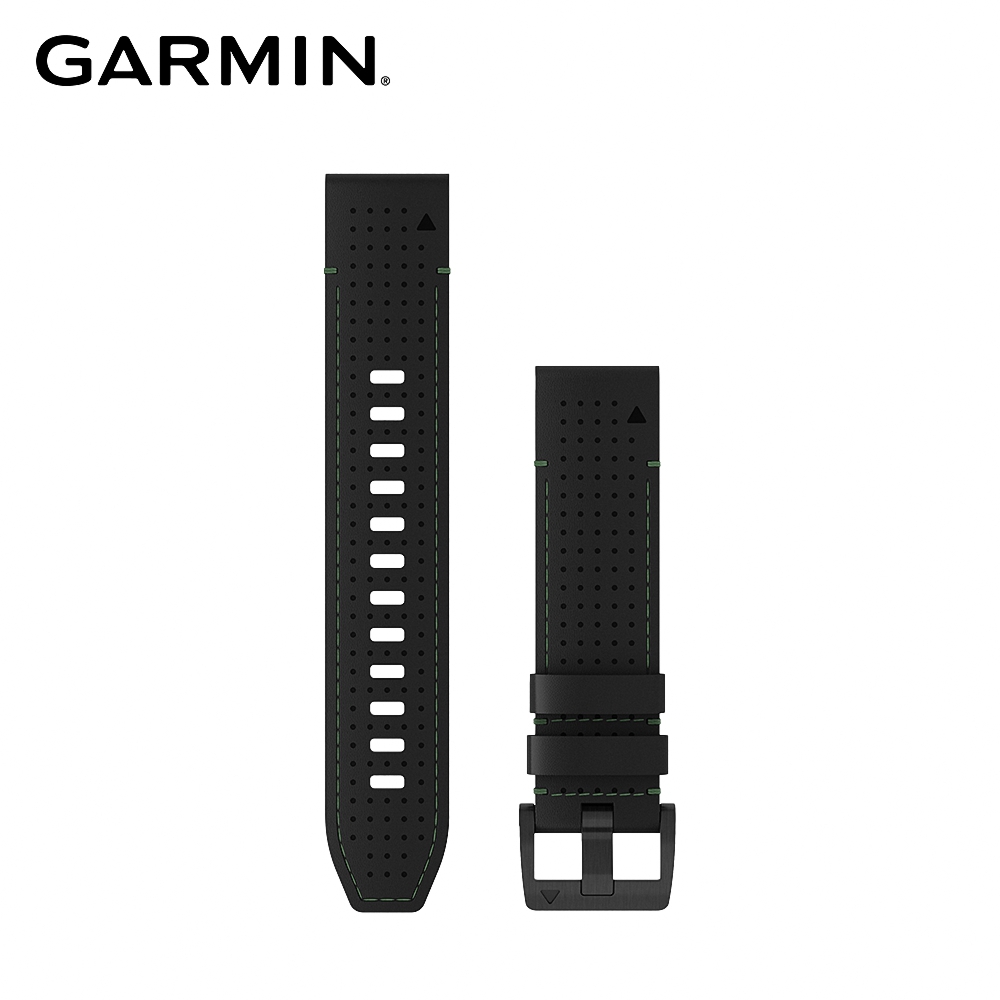 GARMIN QuickFit 22mm 黑色皮革 FKM氟橡膠混合材質錶帶 - PChome 24h購物