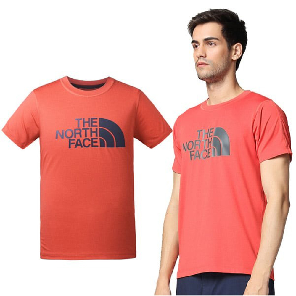 【The North Face】男 大LOGO FlashDry閃電吸濕快乾防臭短袖排汗衣/3CJM 赤紅 N - PChome 24h購物