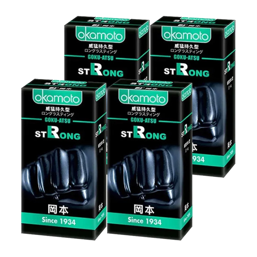 okamoto岡本OK Strong威猛持久型保險套 10入*4盒 - PChome 24h購物