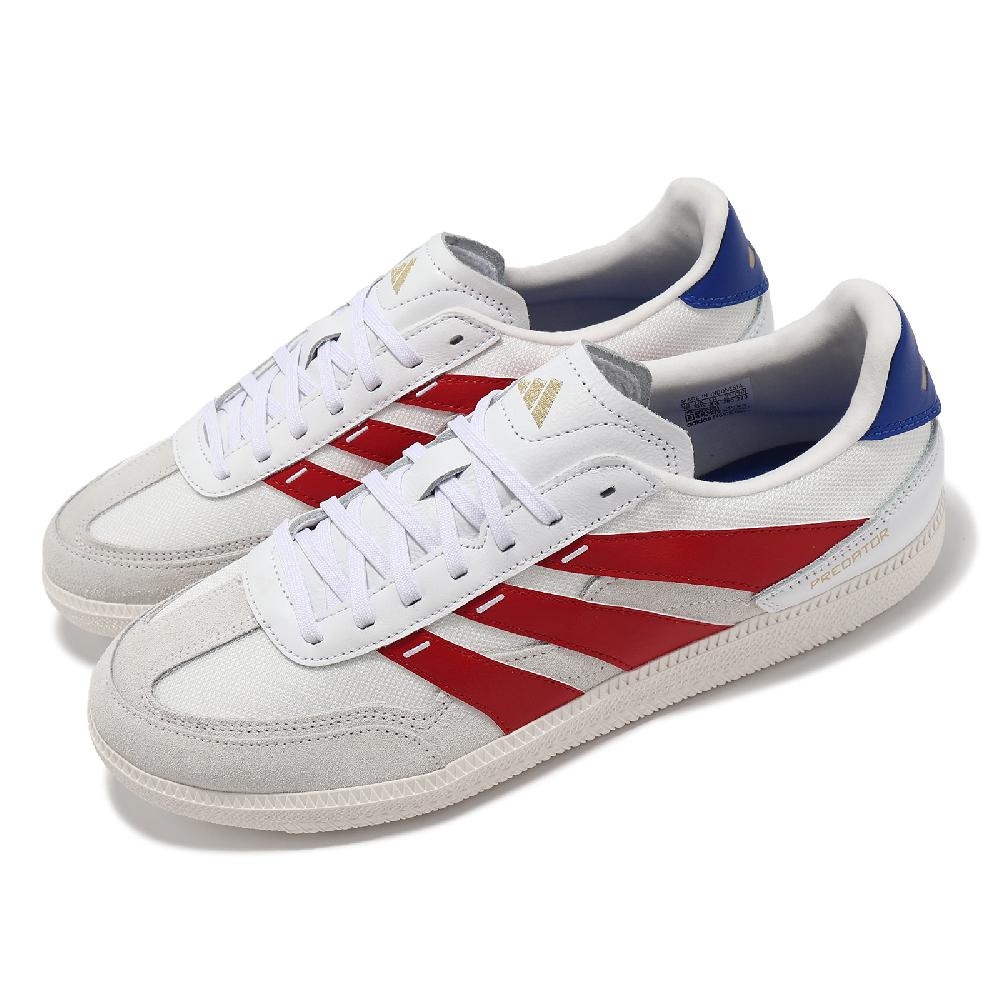 adidas 愛迪達 休閒鞋 Predator Freestyle 男鞋 米白 紅 復古 麂皮 IG8974 - PChome 24h購物