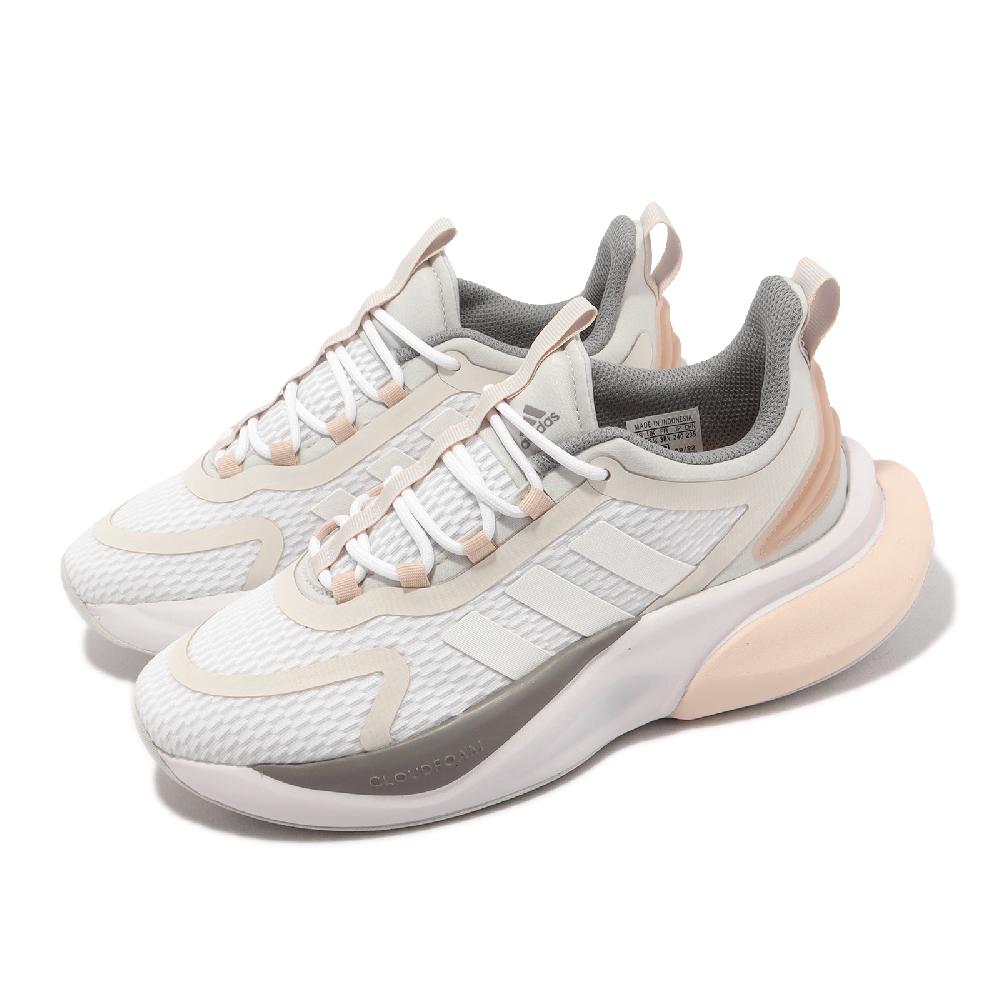 adidas 慢跑鞋 AlphaBounce+ 女鞋 白 粉橘 多功能 緩震 訓練 運動鞋 愛迪達 HP6147 - PChome 24h購物