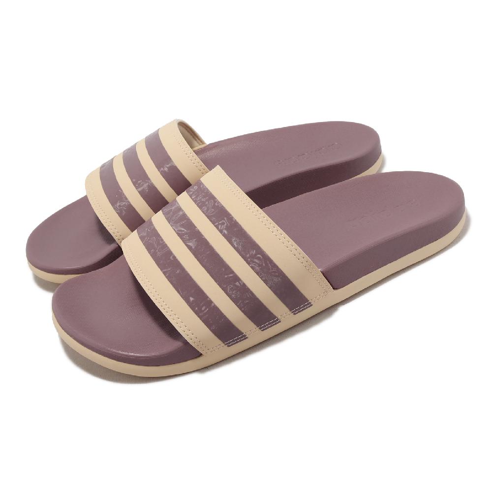 adidas 拖鞋 Adilette Comfort 女鞋 紫 米白 柔軟 Q彈 愛迪達 H03621 - PChome 24h購物