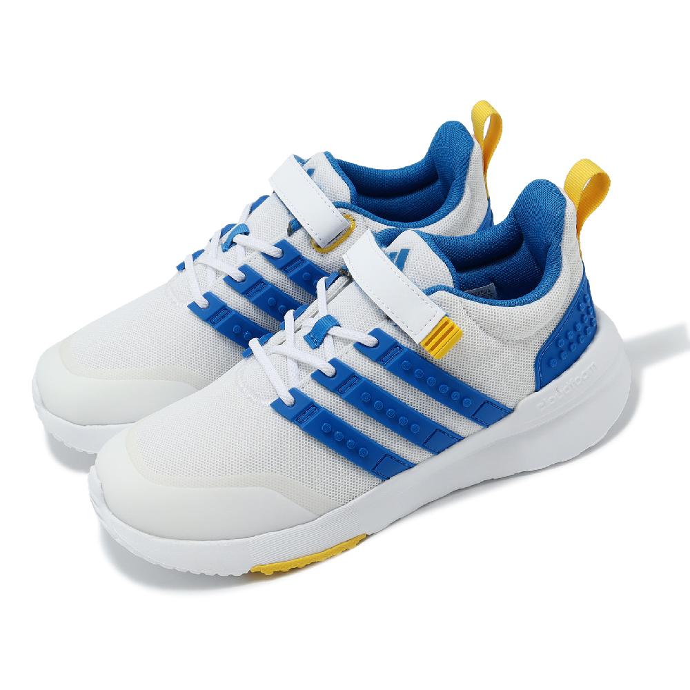 adidas 愛迪達 X LEGO 慢跑鞋 LEGO Racer TR21 EL K 中童 白 藍 小朋友 聯名 樂高 IF2888 ...